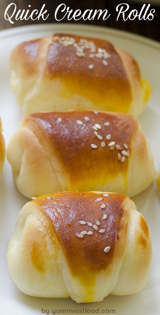 Quick Cream Rolls – Really soft, delicious and quick cream rolls, which ...