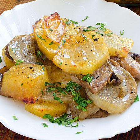 Heart Shaped Roasted Potatoes – Recipe from Yummiest Food Cookbook