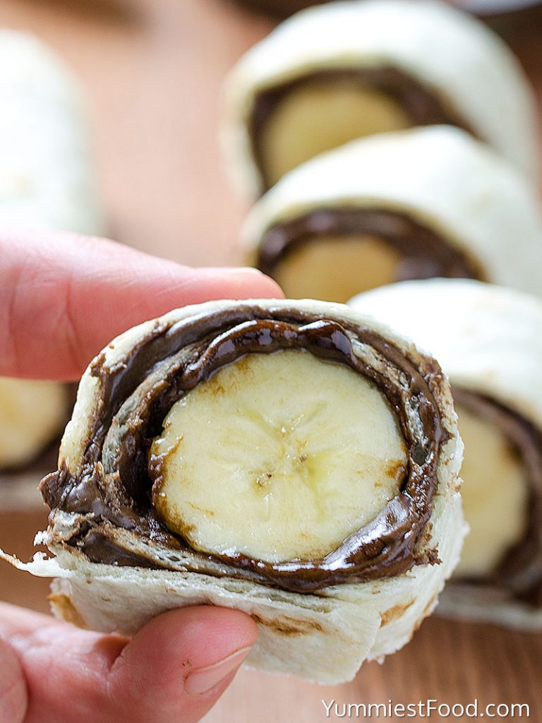 Banana and Nutella Sushi – Recipe from Yummiest Food Cookbook