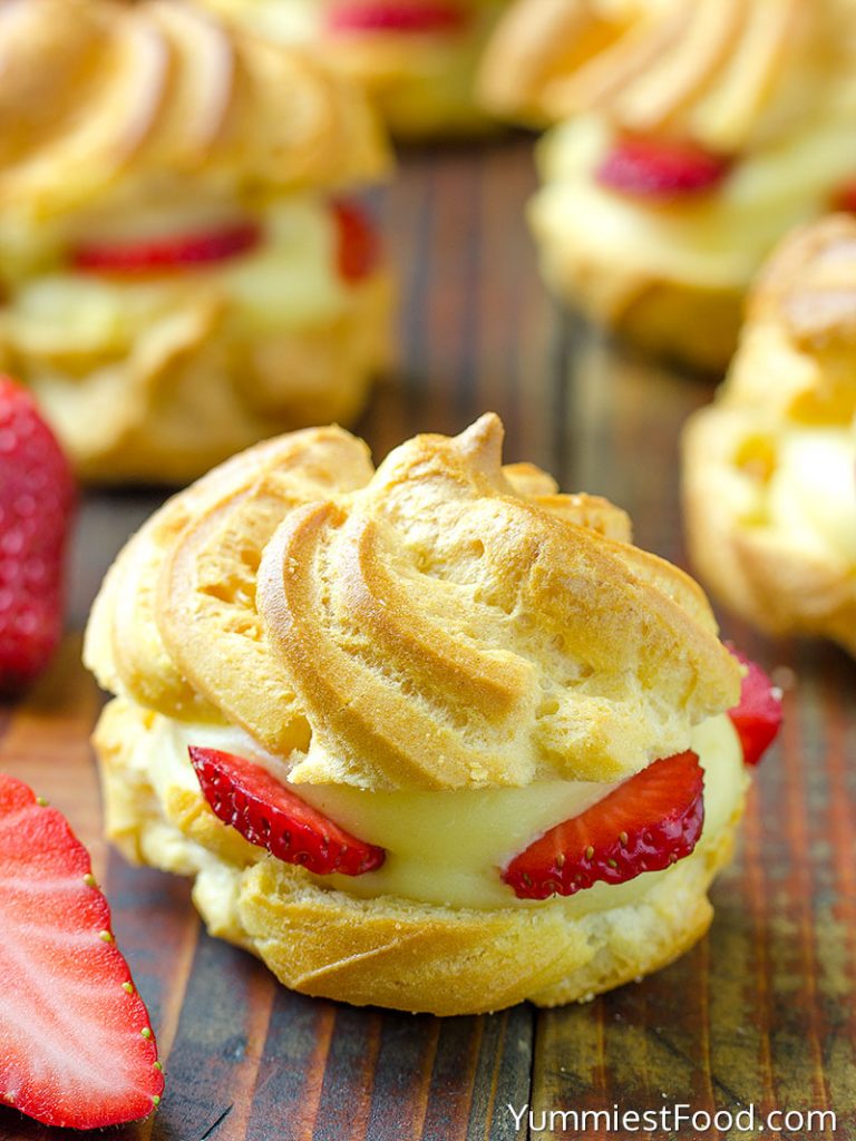 Strawberry Cream Puffs – Recipe from Yummiest Food Cookbook