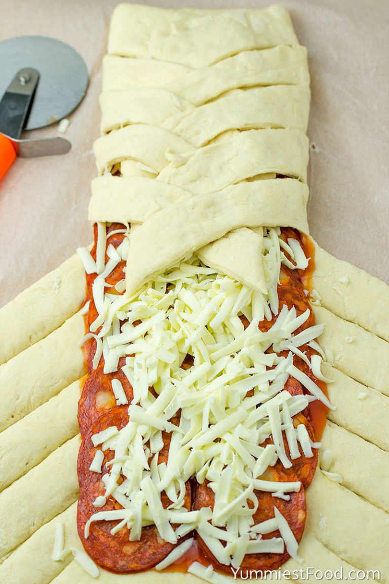 Easy Homemade Pizza Braid – Recipe from Yummiest Food Cookbook