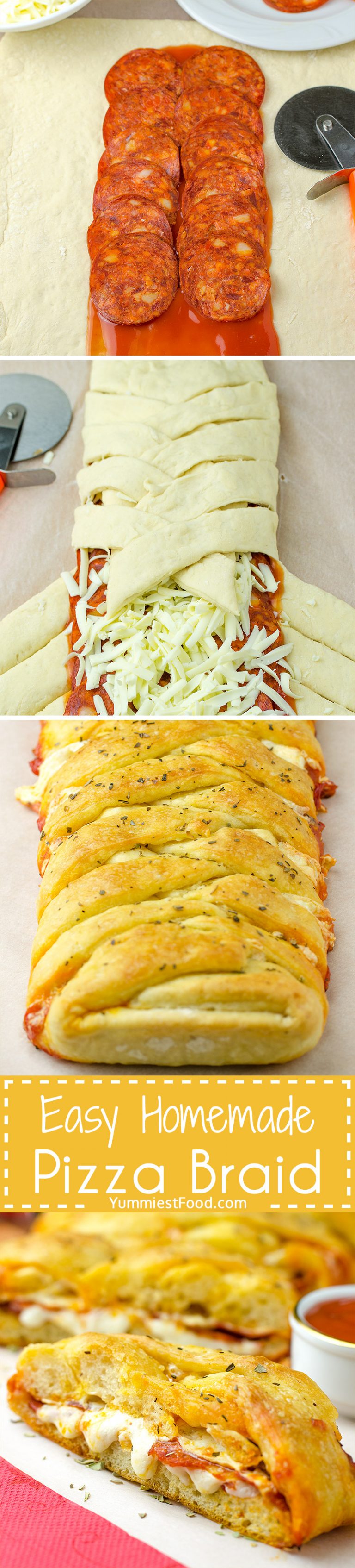 Easy Homemade Pizza Braid – Recipe from Yummiest Food Cookbook