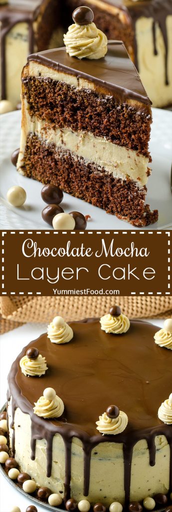 Chocolate Mocha Layer Cake – Recipe from Yummiest Food Cookbook