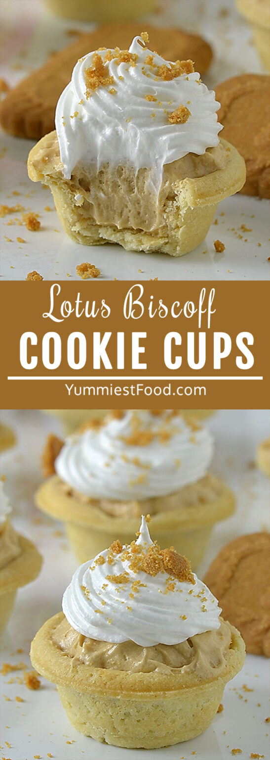 Lotus Biscoff Cheesecake Cookie Cups – Recipe from Yummiest Food Cookbook