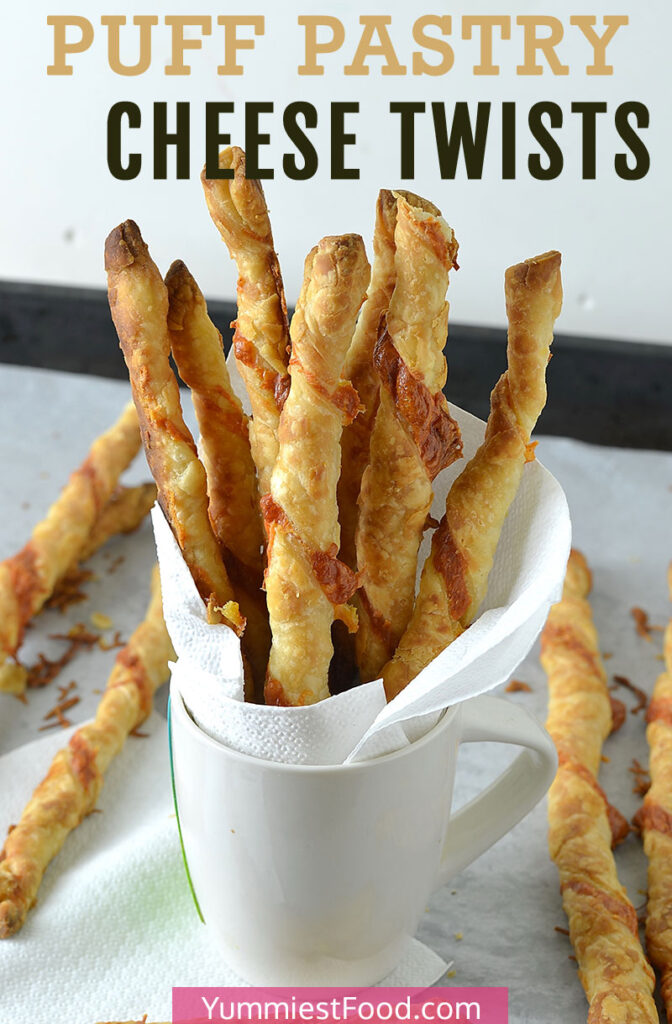 Puff Pastry Cheese Twists – Recipe from Yummiest Food Cookbook