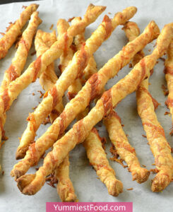 Puff Pastry Cheese Twists – Recipe from Yummiest Food Cookbook