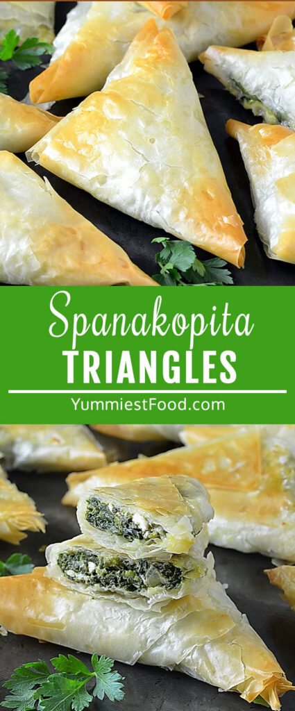 Spanakopita Triangles – Recipe from Yummiest Food Cookbook