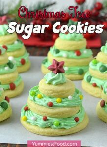Stacked Christmas Tree Sugar Cookies – Recipe from Yummiest Food Cookbook