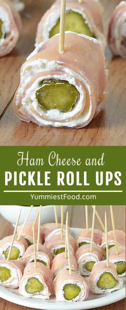 Ham Cheese and Pickle Roll Ups – Recipe from Yummiest Food Cookbook
