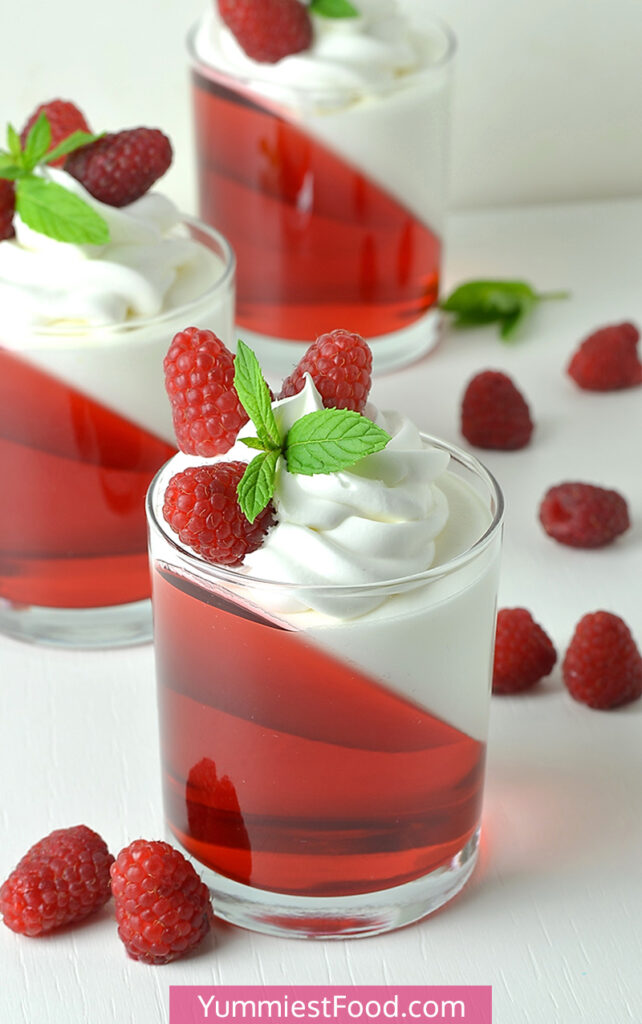 Raspberry Jello Parfaits – Recipe from Yummiest Food Cookbook